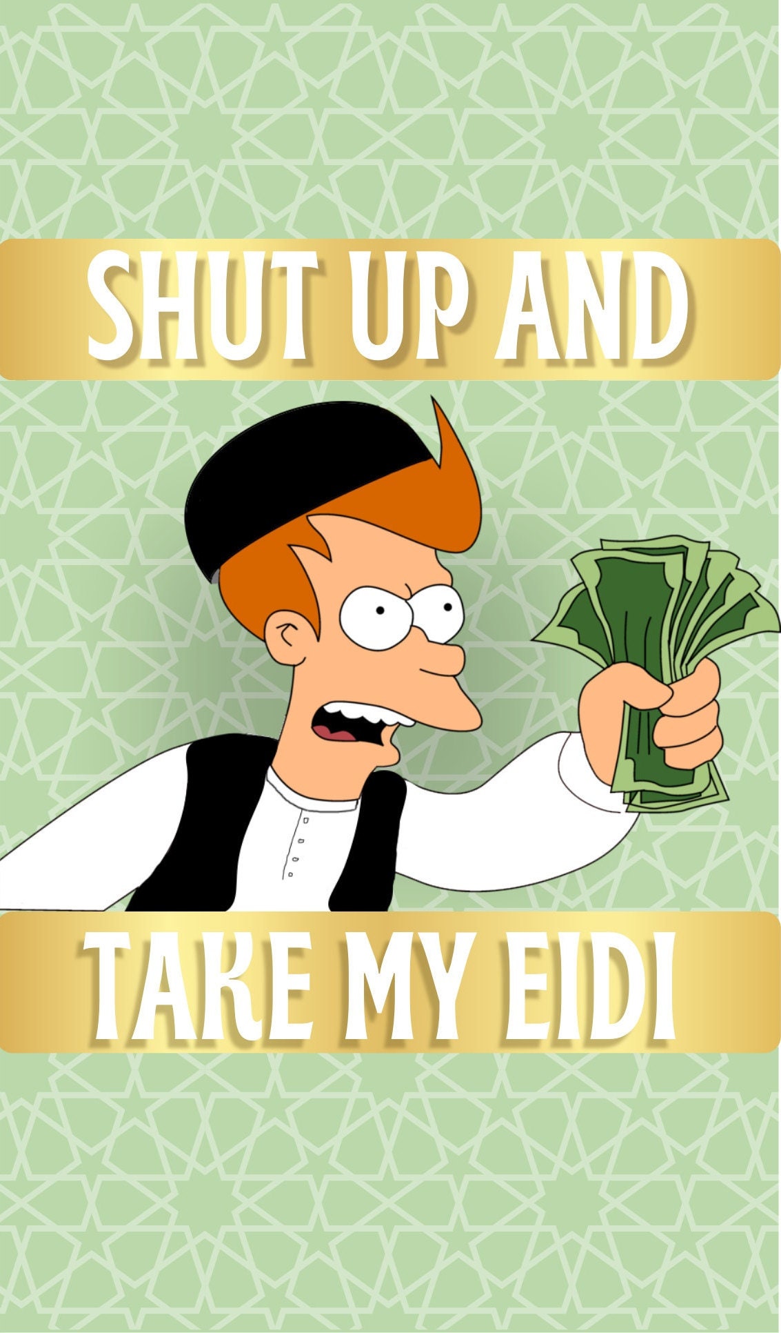 DIGITAL DOWNLOAD Funny Eid Card, Eid Mubarak, Money Envelope, Eid Money ...
