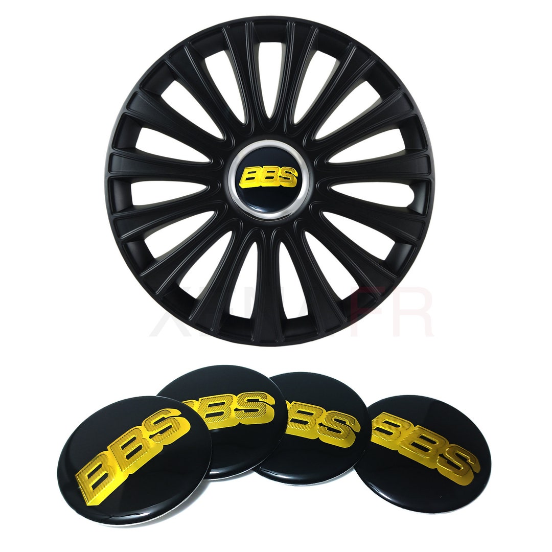 4 Stickers for BBS Hubcaps 65mm Black and Gold Epoxy Resin - Etsy