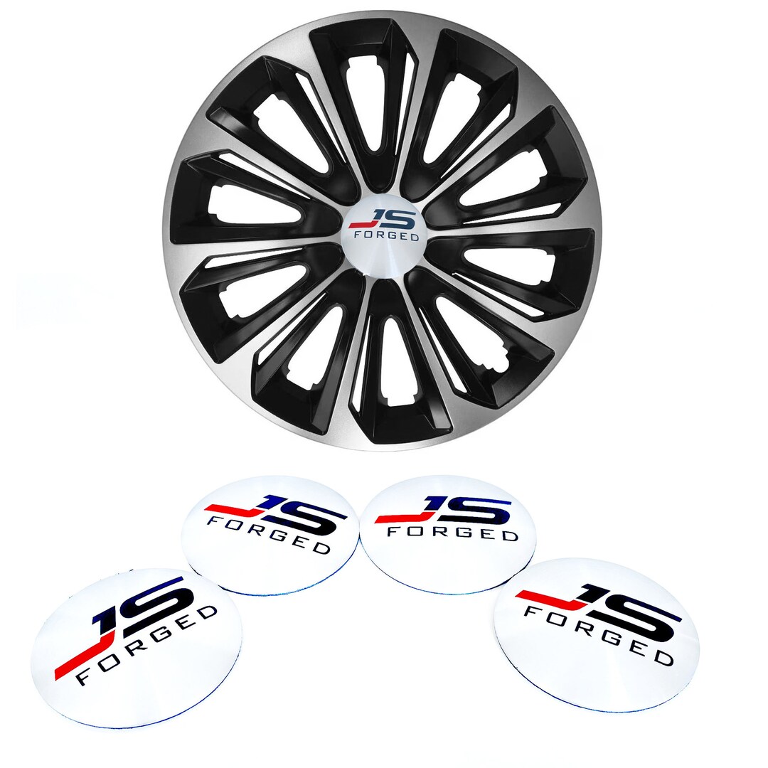 4 Stickers for JS FORGED 56mm Chrome and Red Hubcaps - Etsy