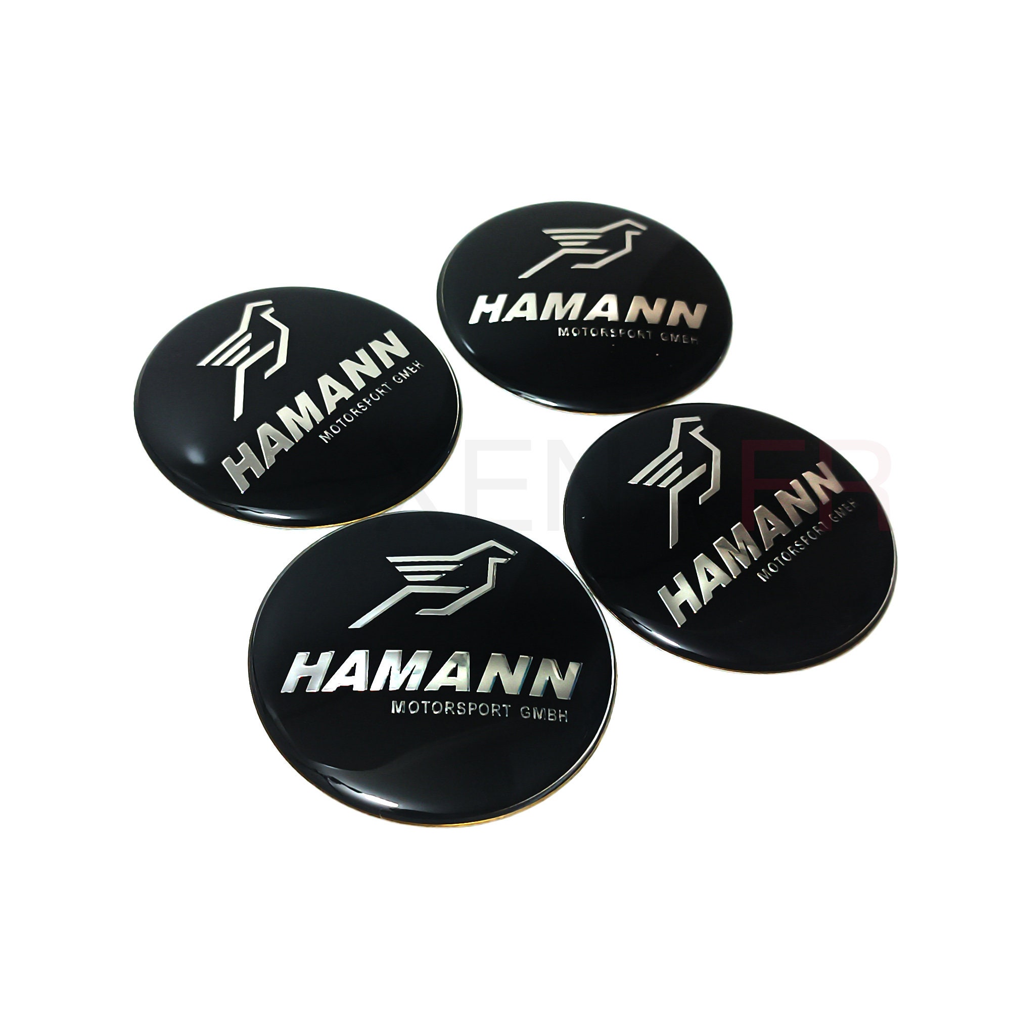 4 Stickers for Hamann Hubcaps 65mm Black and Silver in Epoxy Resin - Etsy