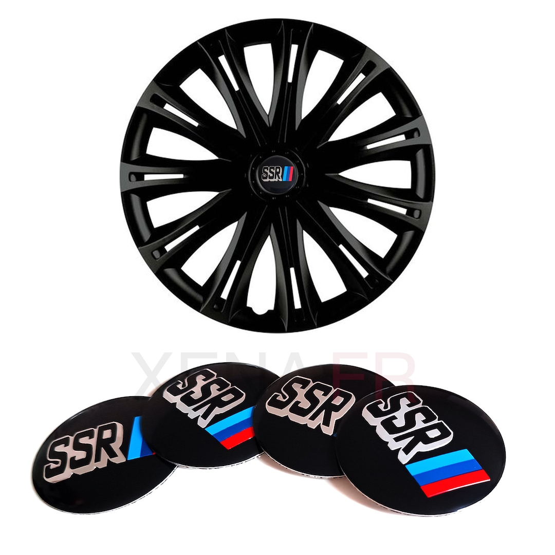 4 Stickers for SSR 56mm Hubcaps Black and Blue and Red in Aluminum - Etsy