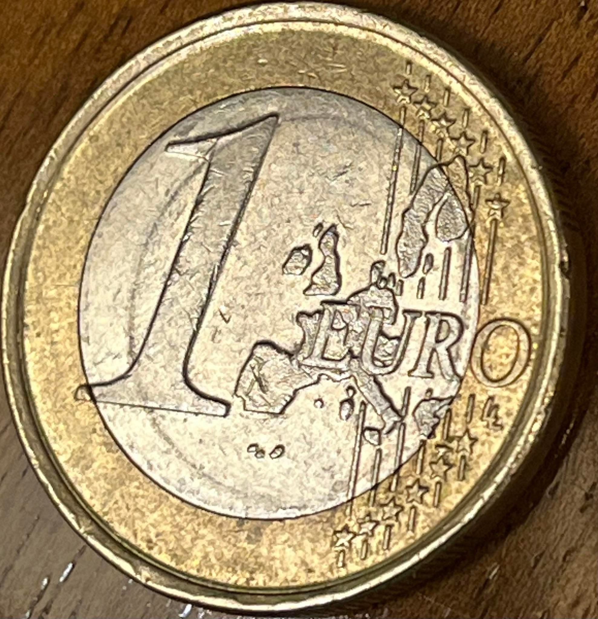 Rare 1 Euro Coin With 2 Errors (1999) - Etsy