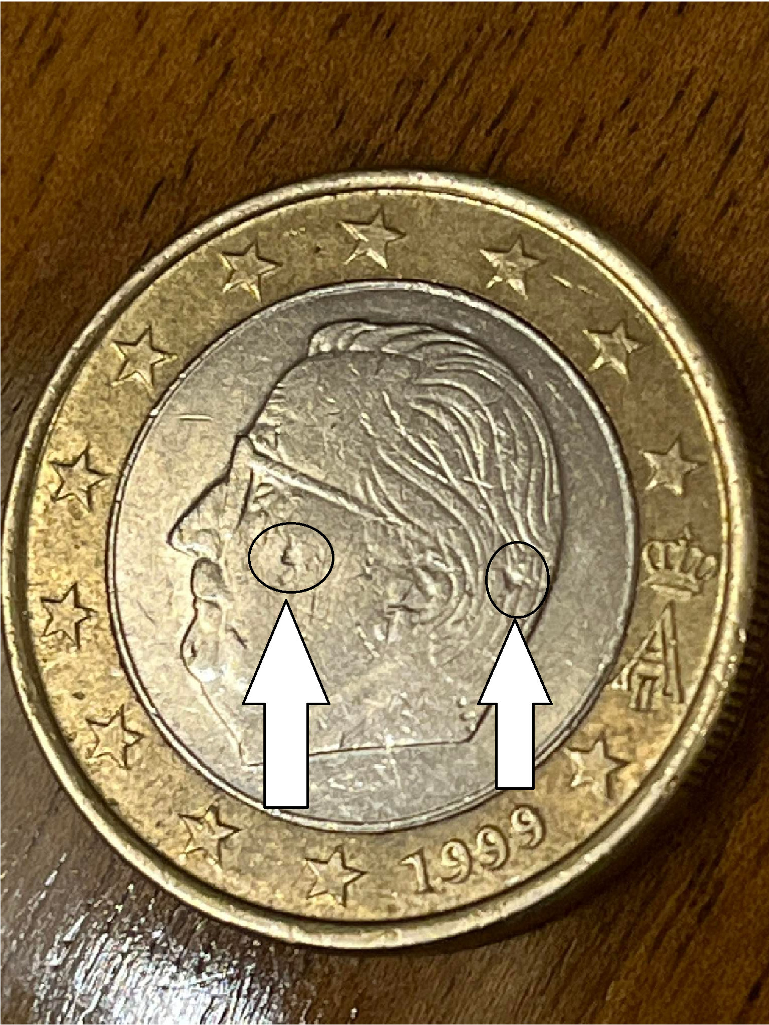 Rare 1 Euro Coin With 2 Errors (1999) - Etsy