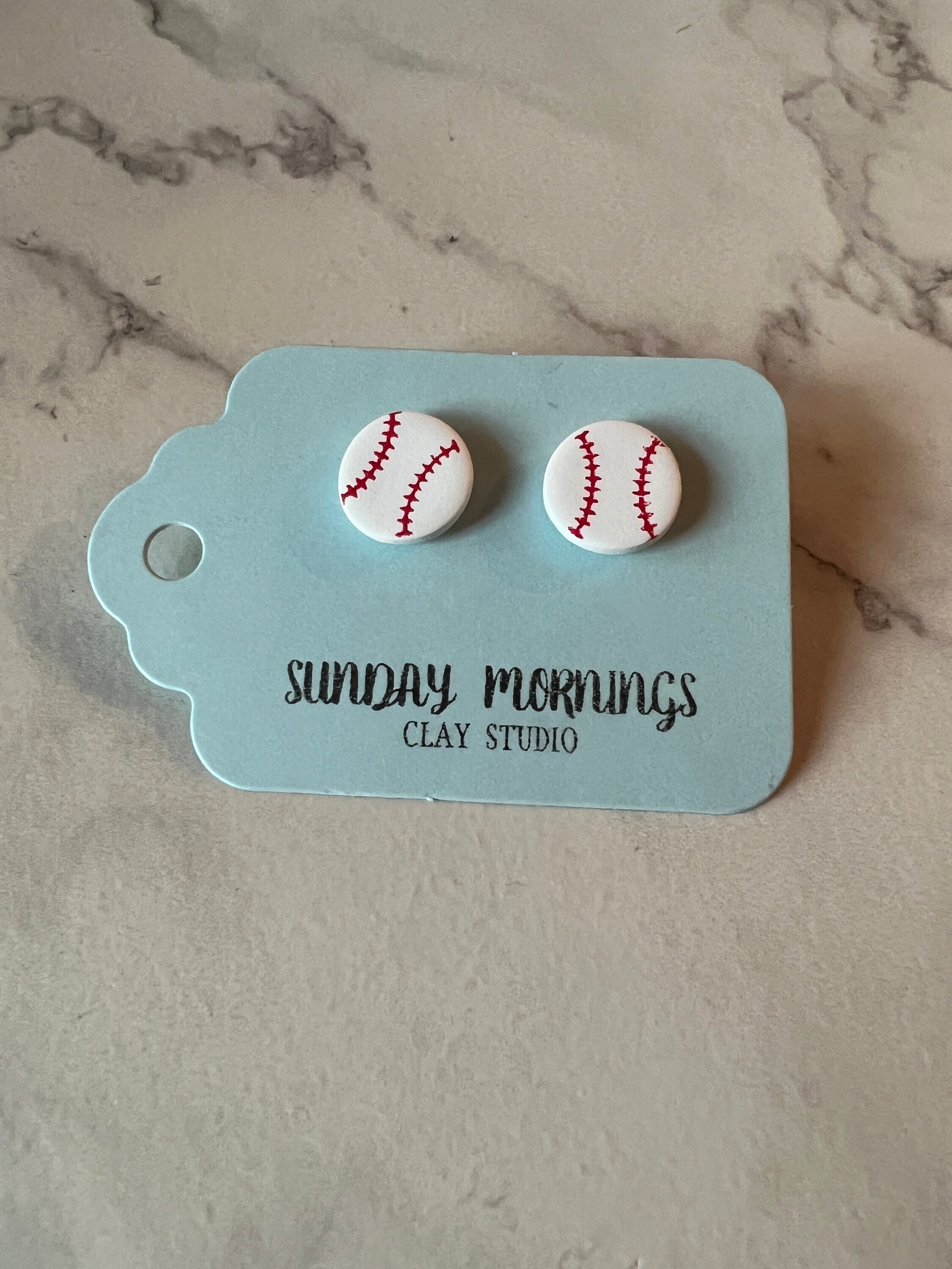 Baseball Studs / Baseball Earrings - Etsy