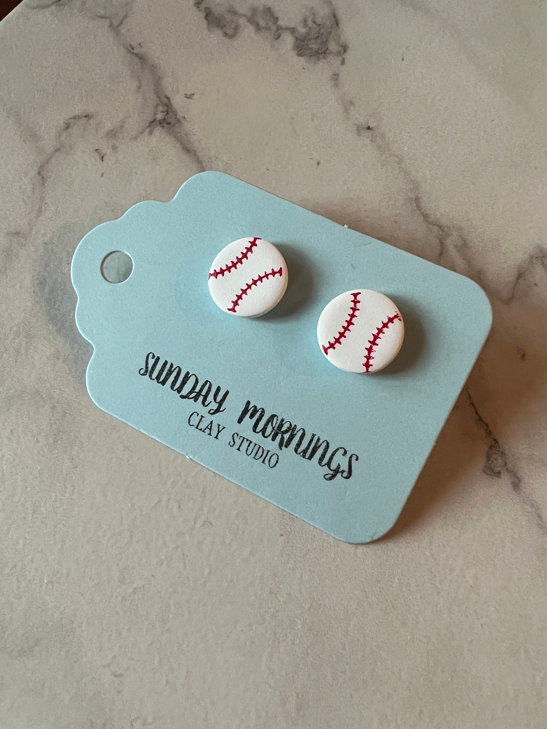Baseball Studs / Baseball Earrings - Etsy