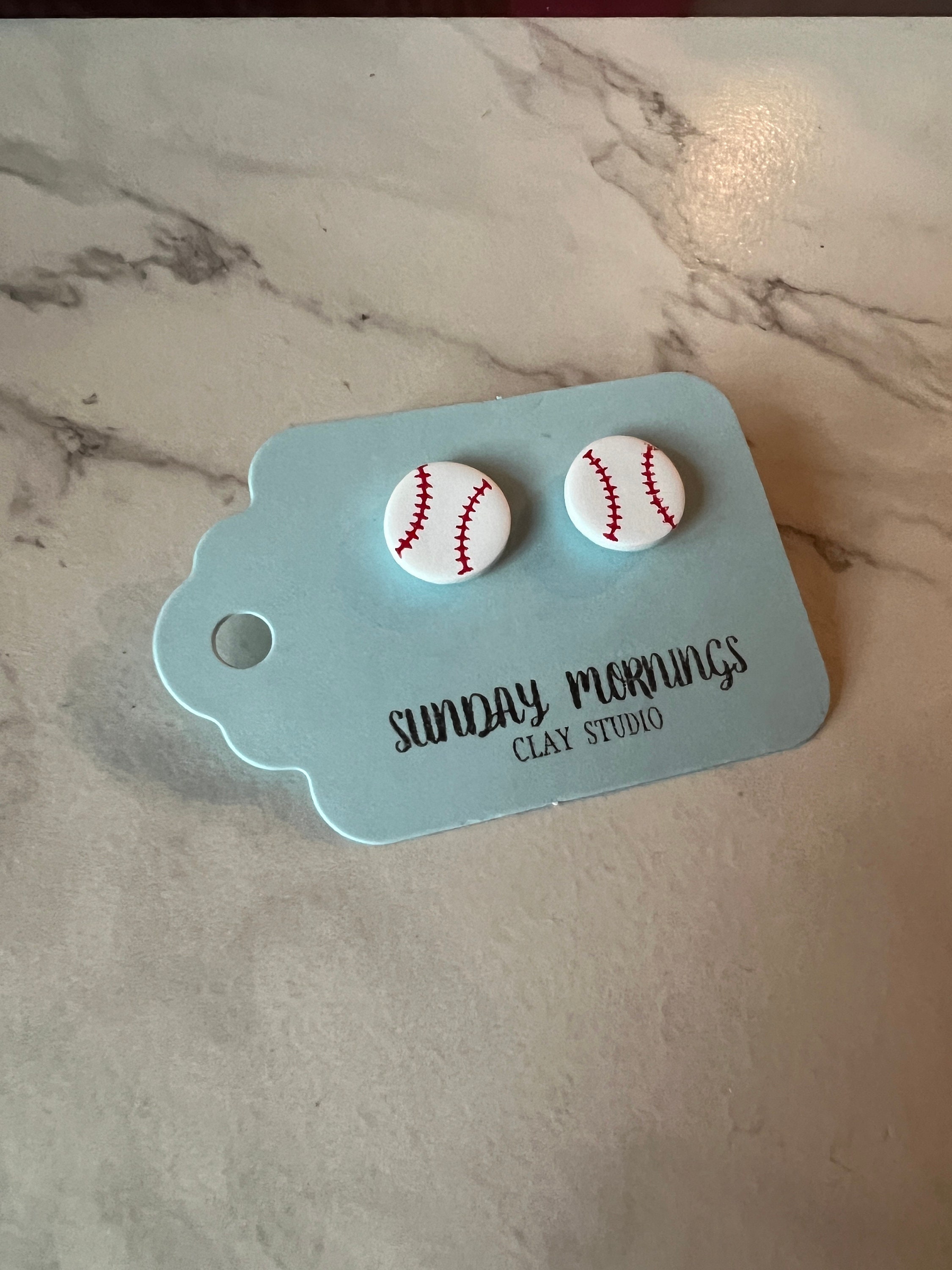 Baseball Studs / Baseball Earrings - Etsy