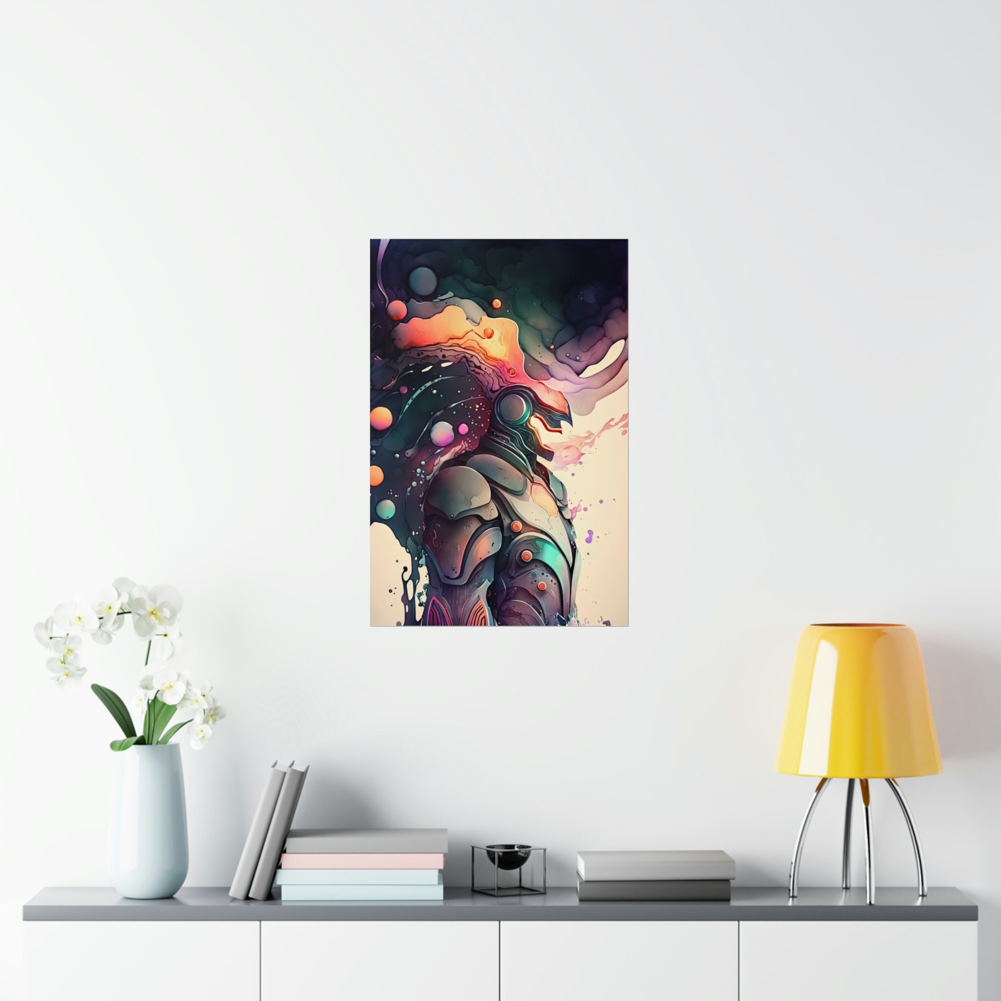 Robot Poster Cyberpunk Cyborg Poster Science Fiction Art - Etsy