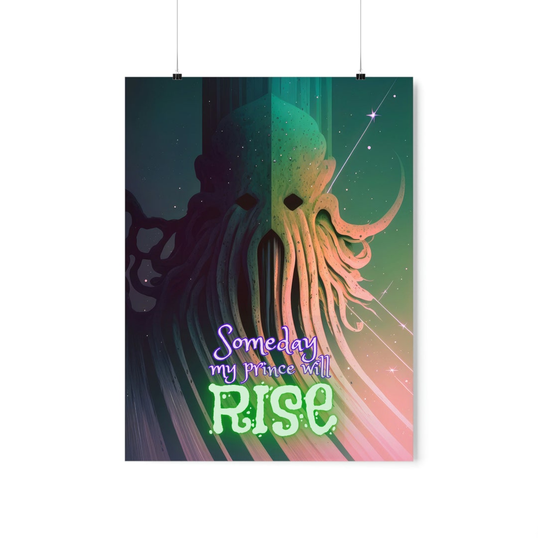 Cthulhu Art Poster Disney Parody Lovecraftian Art Print - Etsy