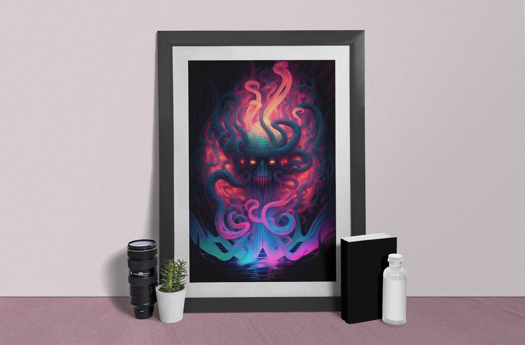 Hastur Print Call of Cthulhu Poster Synthwave Art Lovecraft - Etsy