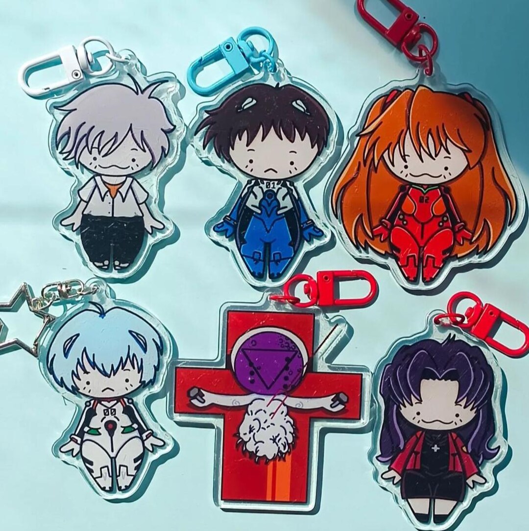 Evangelion Keychains - Etsy