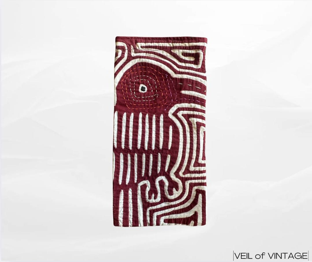 Colombian Mola Handmade Vintage Applique Cloth Pouch Textile Art From ...