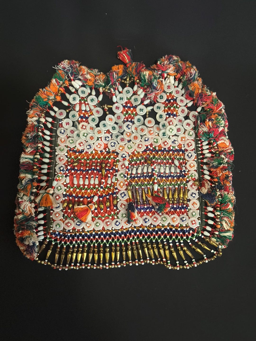 Traditional Indian Beaded Cow/bull Head Adornment Intricate Rabari ...