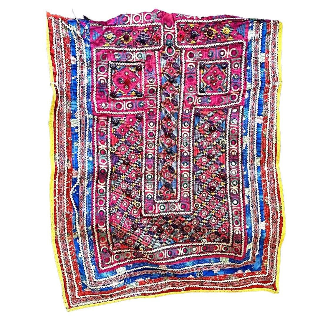 Banjara Embroidered Tribal Dress Front Cloth Material Indian Neck Yoke ...