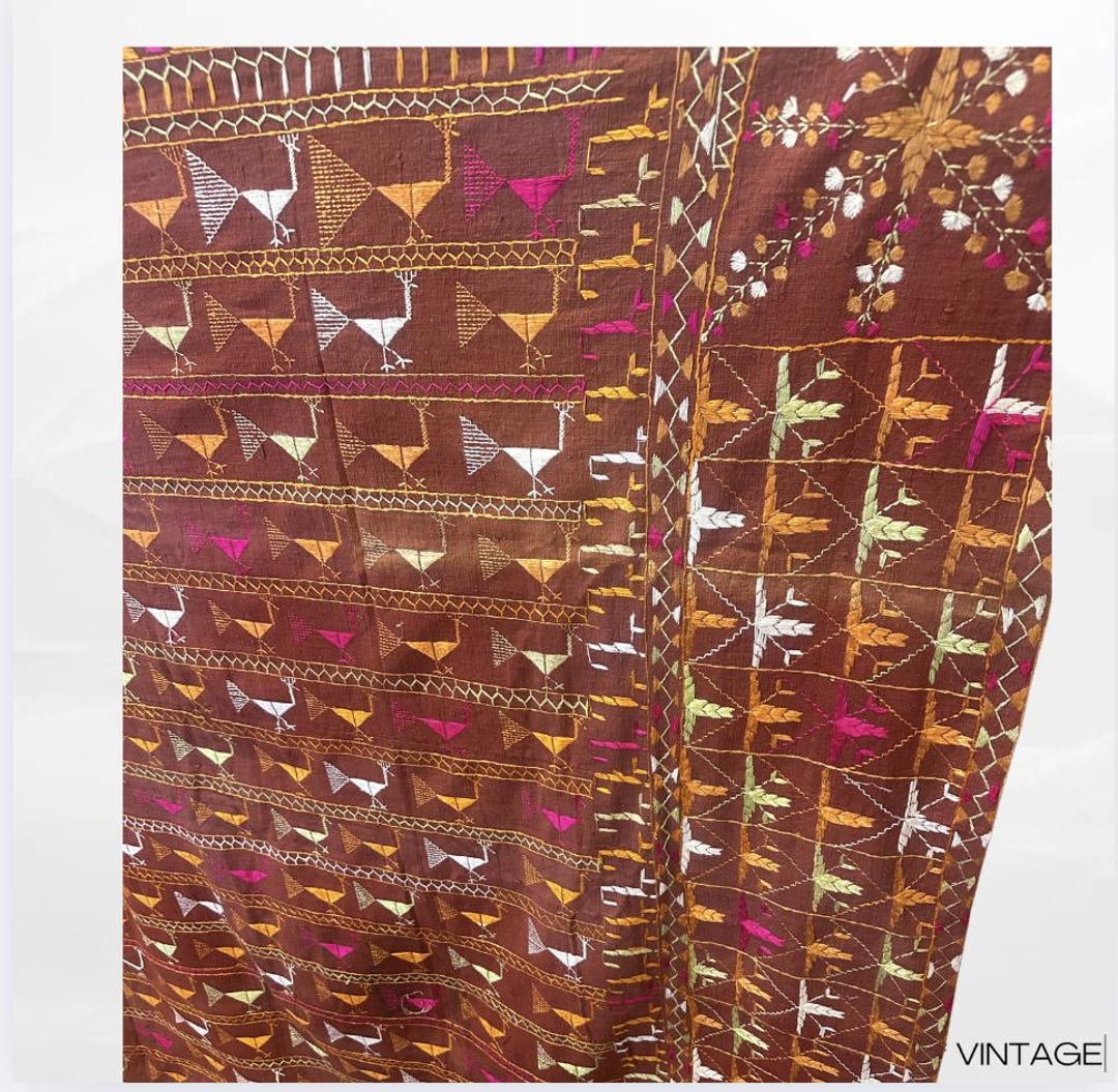 Vintage Phulkari Bagh Original Handwork Textile From Punjab, India With ...