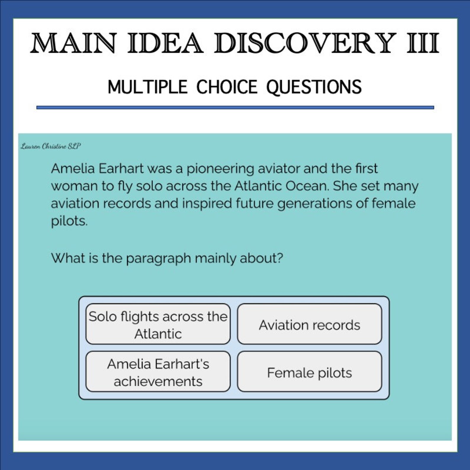 Reading Comprehension: Main Idea Discovery III - Etsy