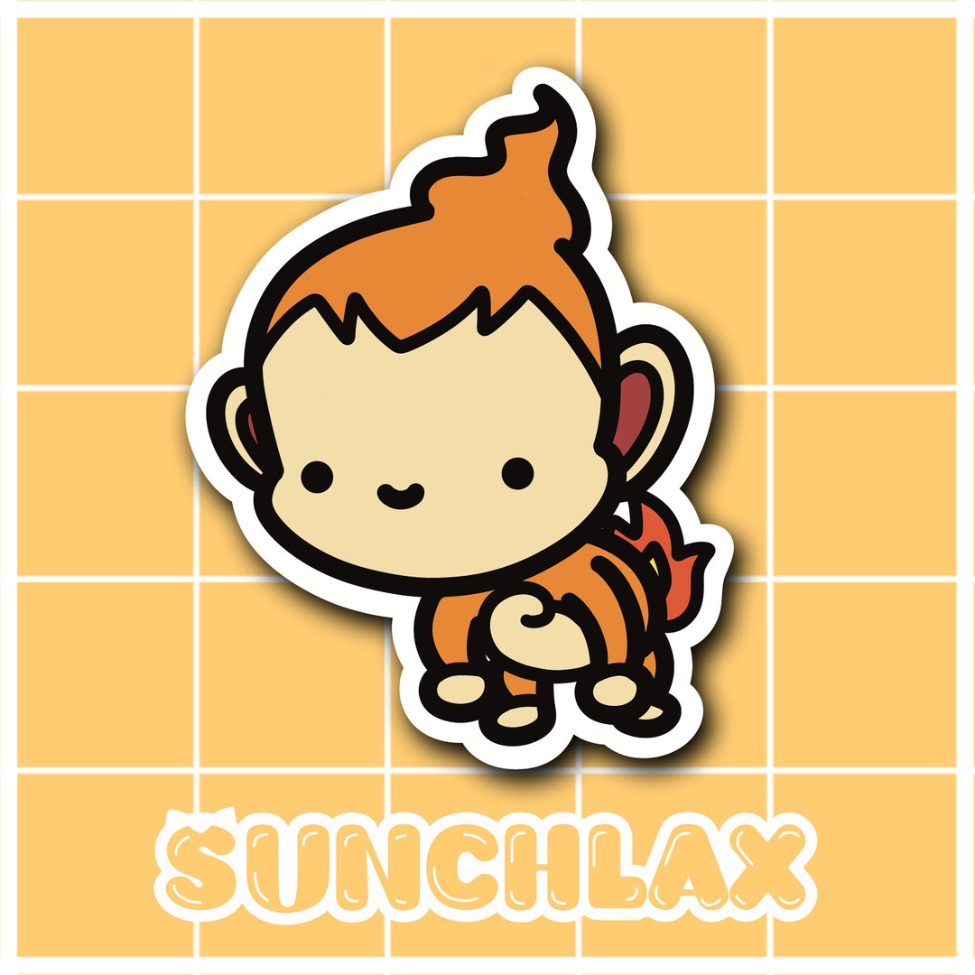 Chimchar Sticker Chimdoodle Sticker Doodlemon - Etsy
