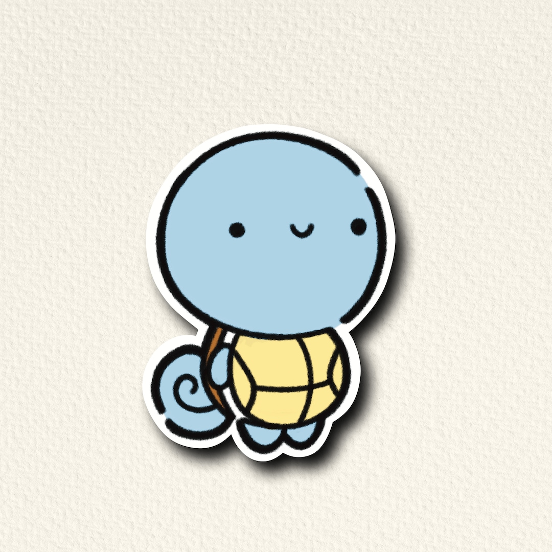 Squirtle Sticker Squirdoodle Sticker Doodlemon - Etsy