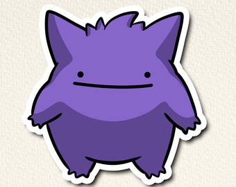 Gengar Stickers, Wednesday Addams Pokémon Inspired Sticker, Gastly ...