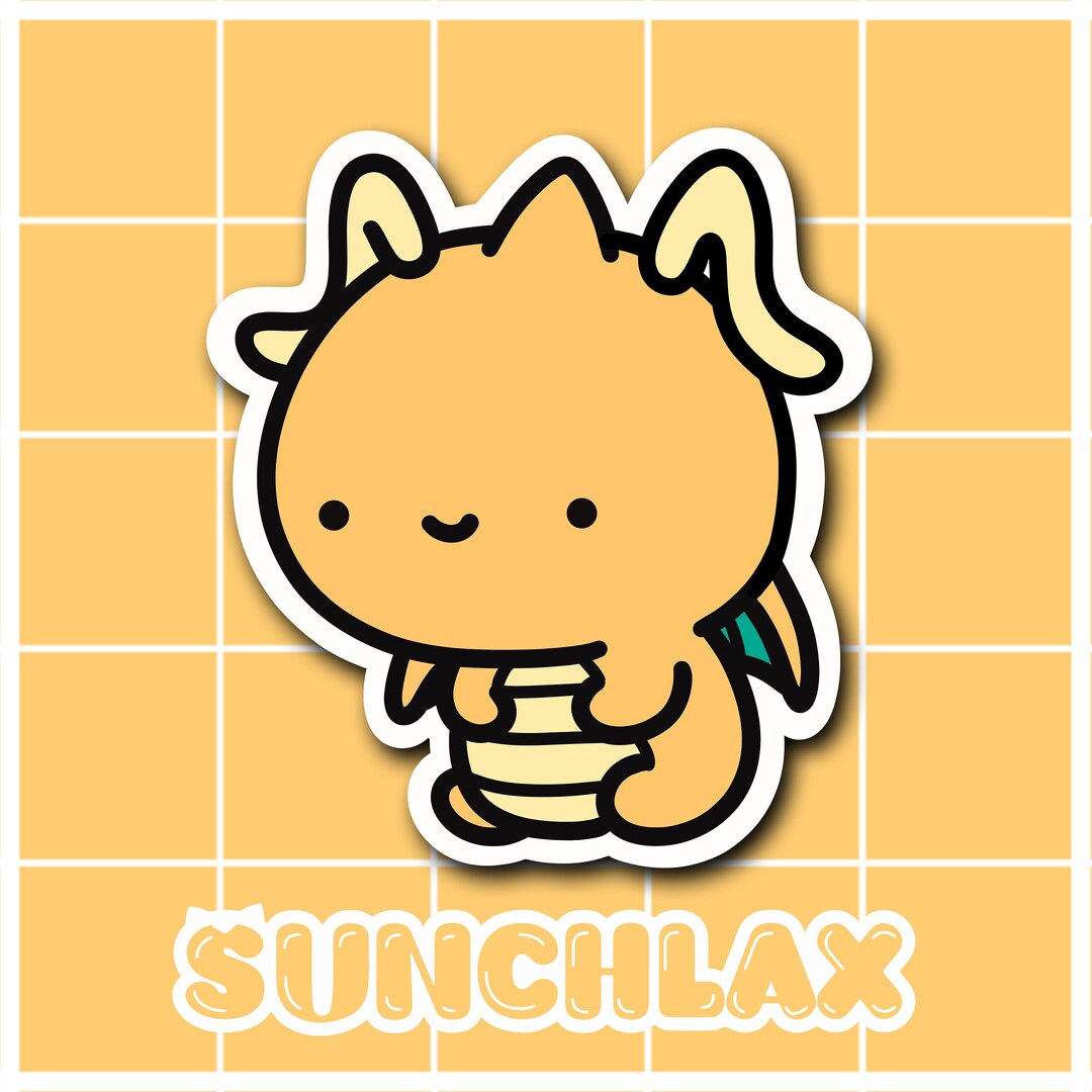 Dragonite Sticker Dragondoodle Sticker Doodlemon - Etsy