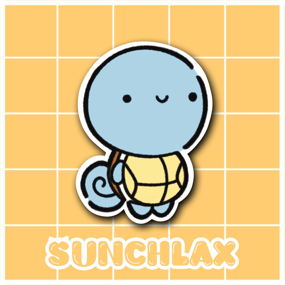 Squirtle Sticker Squirdoodle Sticker Doodlemon - Etsy