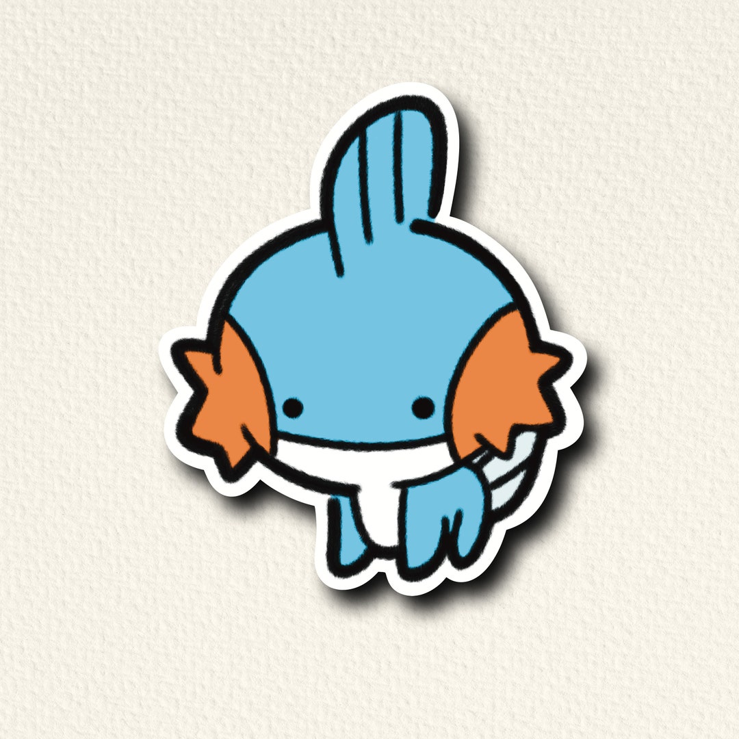 Mudkip Sticker Doodlekip Pokedoodle - Etsy