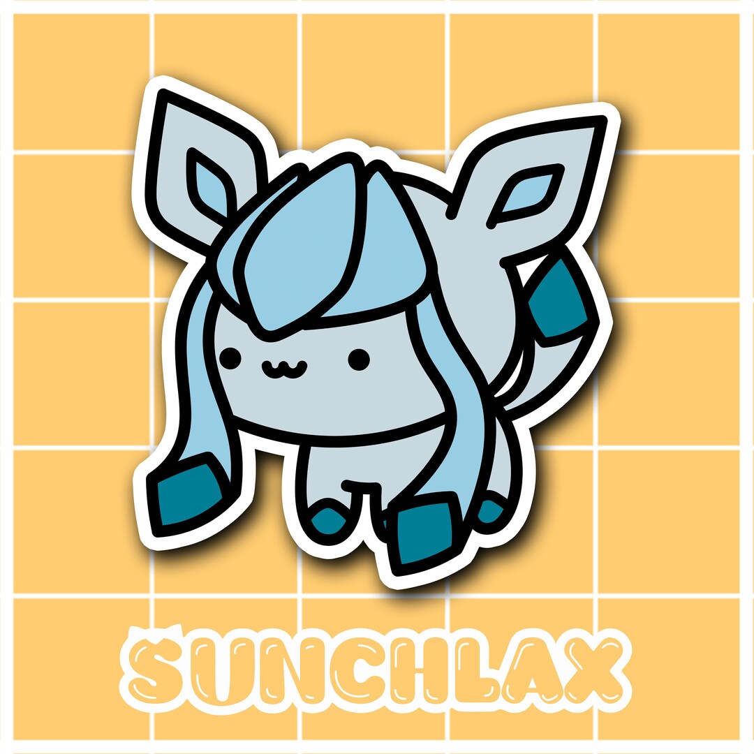 Glaceon Sticker Glacedoodle Sticker Doodlemon - Etsy