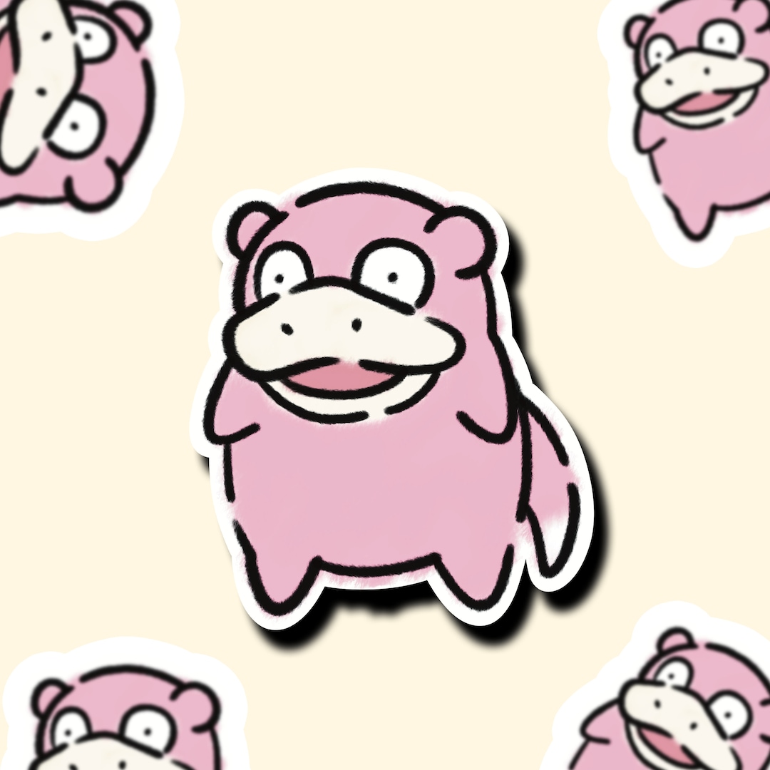 Slowpoke Sticker Doodlepoke Sticker Pokedoodle - Etsy