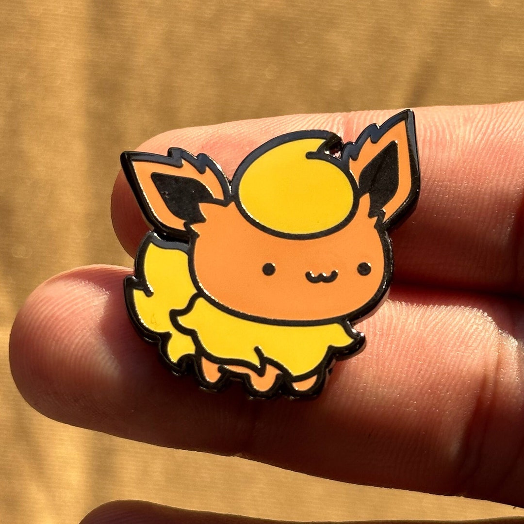 Flareon Pin Flaredoodle Doodlemon Hard Enamel Pin - Etsy