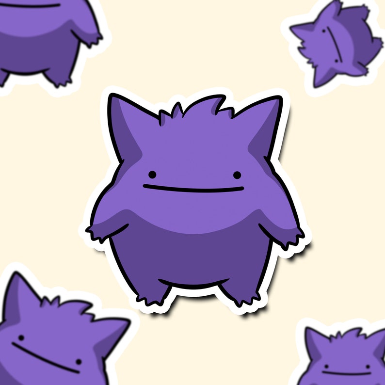 Gengar Ditto Sticker - Etsy