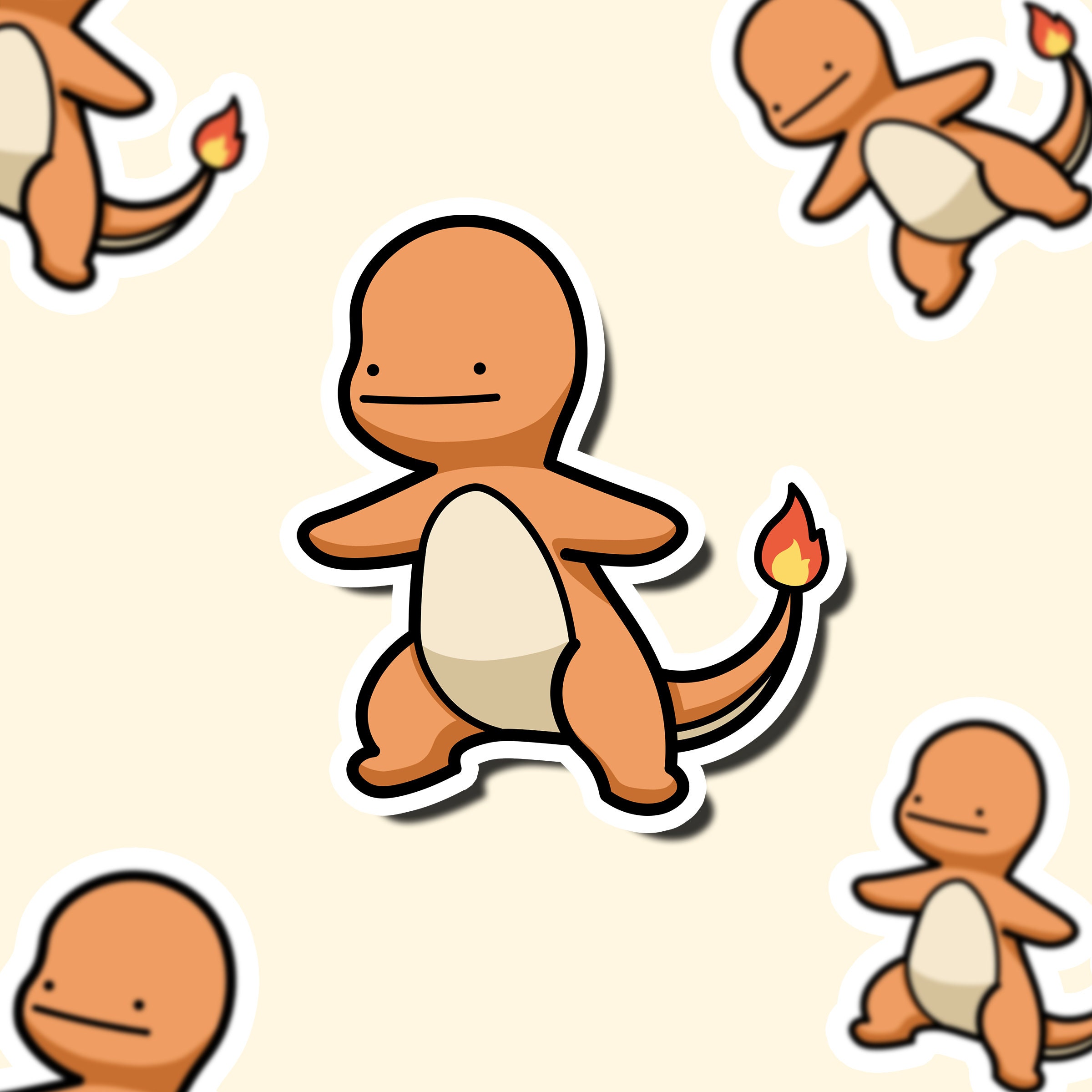 Charmander Ditto Sticker - Etsy