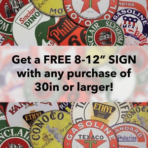 Personalized Antique-inspired Round Garage Sign With Your Name and Year ...