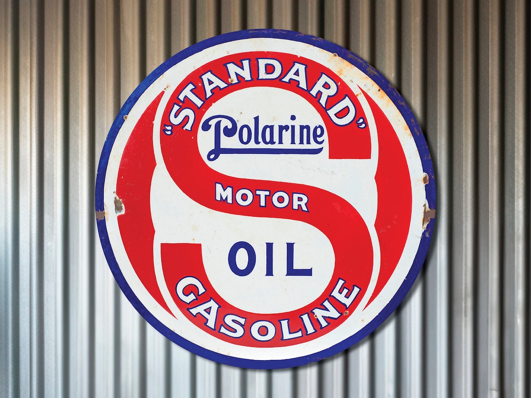 Polarine Standard Oil Gasoline – 14in to 48in Motor Oil Advertising ...