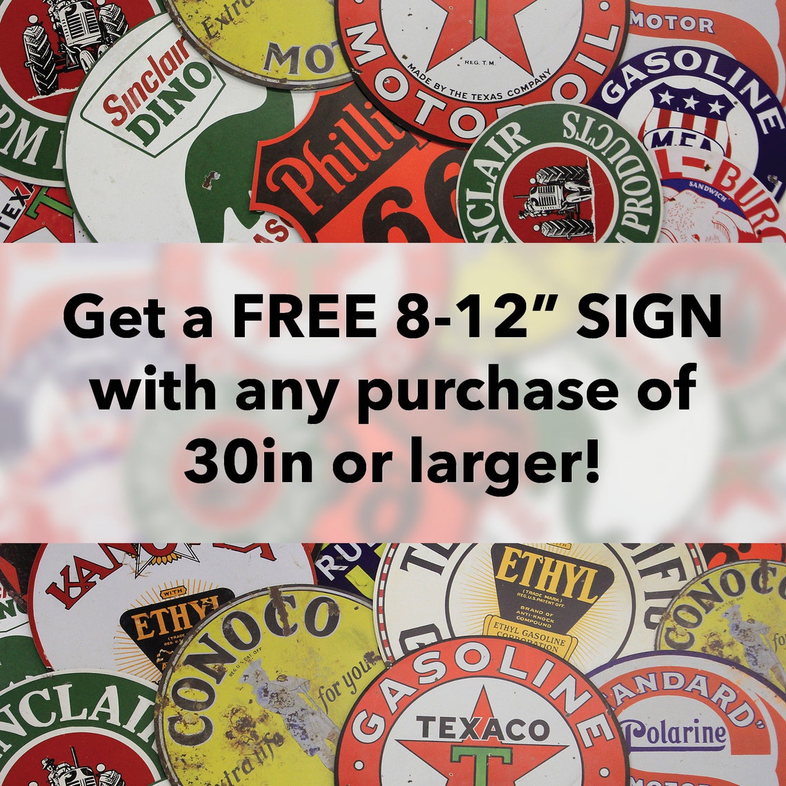 Texaco Gasoline – 14in to 48in Motor Oil Advertising REPLICA Metal Sign ...