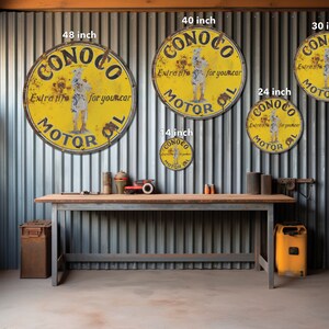 Conoco Motor Oil – 14in to 48in Gas & Oil Advertising REPLICA Metal ...