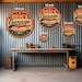 Personalized Antique-inspired Round Garage Sign With Your Name and Year ...