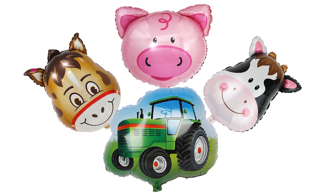 Farm Animal Balloons, Hoedown Birthday Party, Barnyard Party, Farm Yard ...