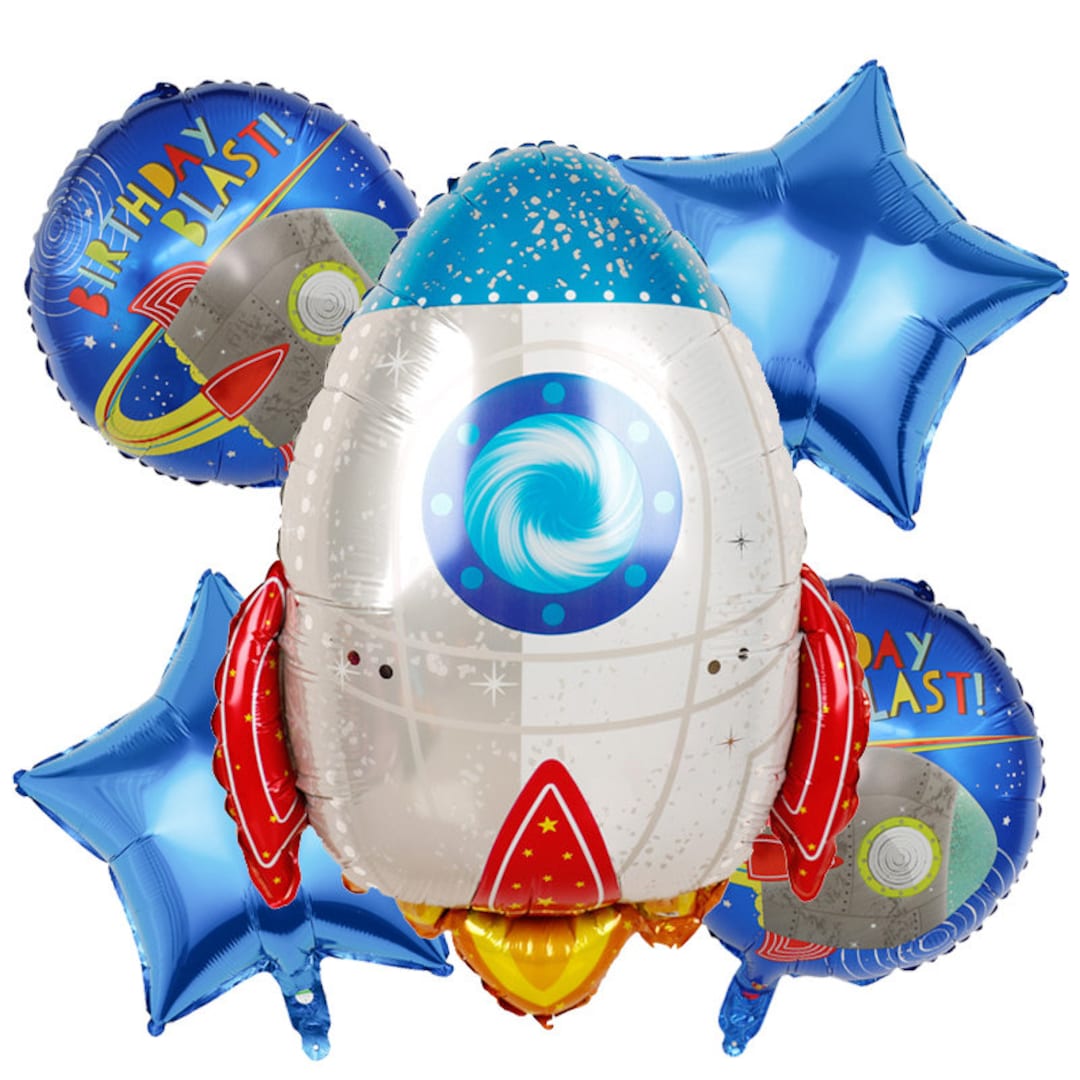 Outer Space Balloon Bouquet, Rocket Ship Balloon, Astronaut Balloon ...