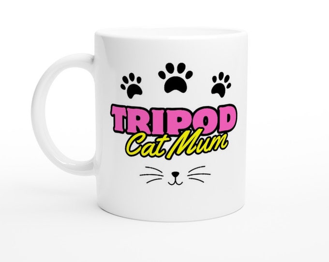Tripod Mama Mug, Cute Tripaw Puppy, Tripaw Mom, Tri-paw Mama Mug ...
