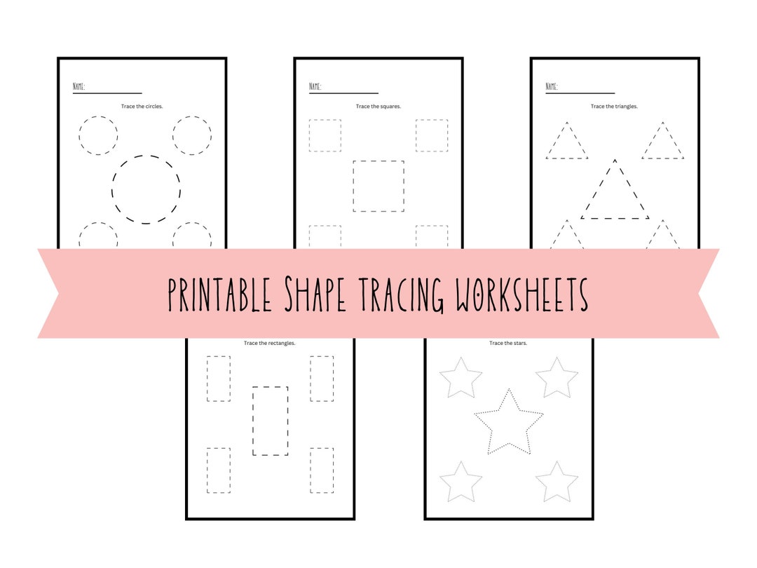 Shape Tracing Worksheet Printable Worksheets Homeschool Worksheets ...