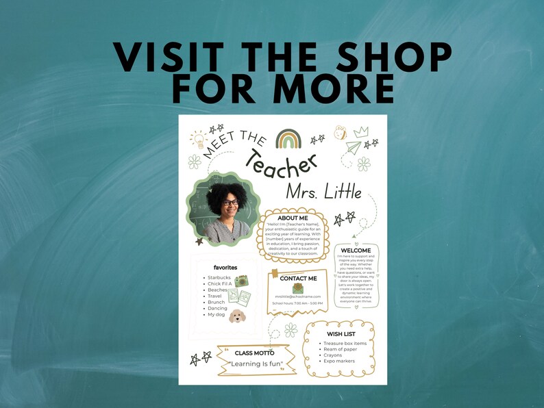 Conozca al maestro, plantilla del maestro, folleto de regreso a clases ...