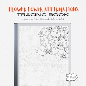 Flowers Affirmations Tracing Book, Remarkable 2 Templates, Doodle Pad ...