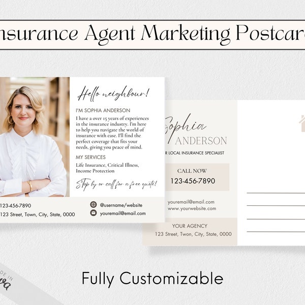 Insurance Agent Business Cards - Etsy