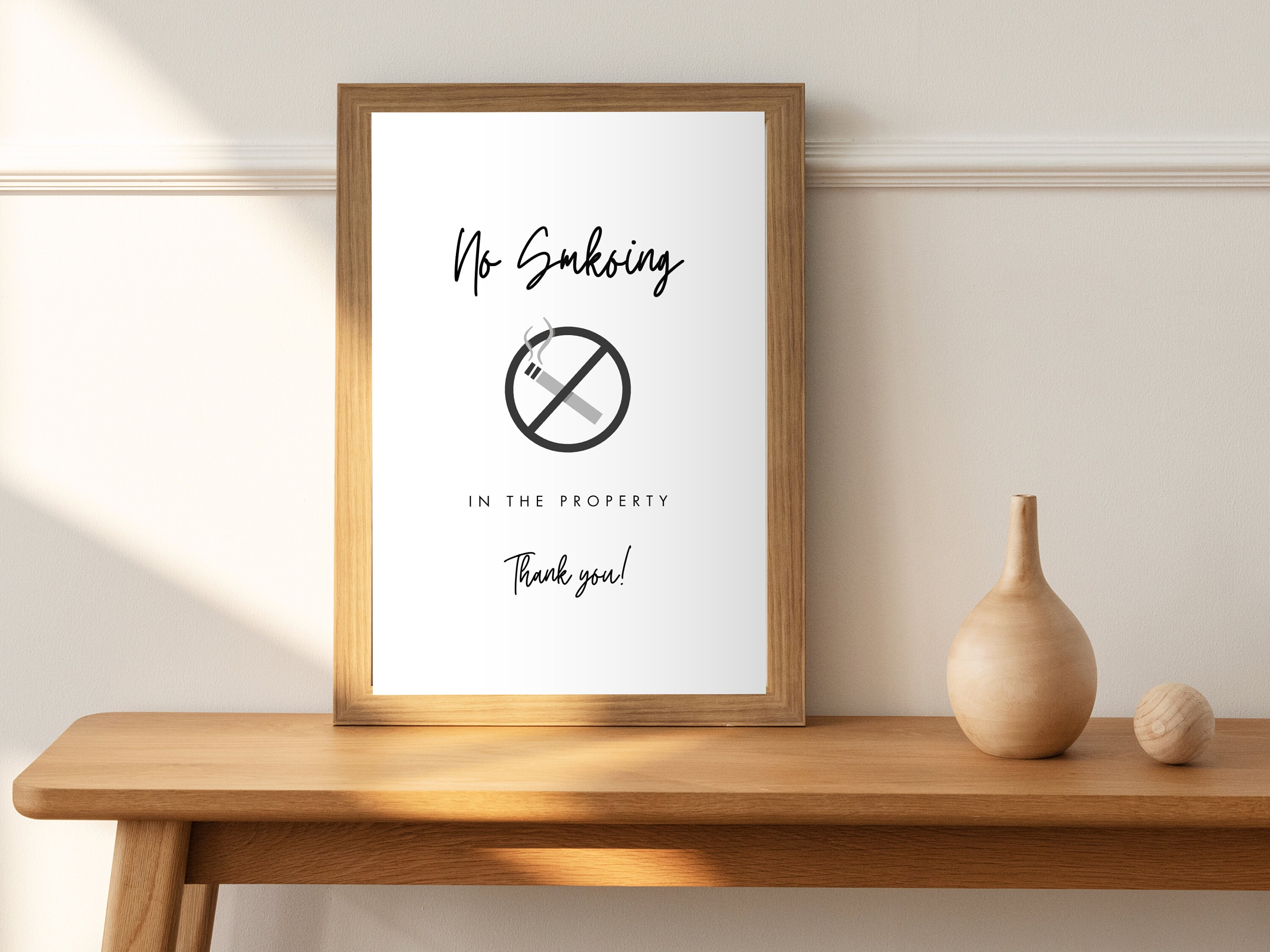 No Smoking Sign, Airbnb No Smoking Signage, VRBO No Smoking, Editable ...