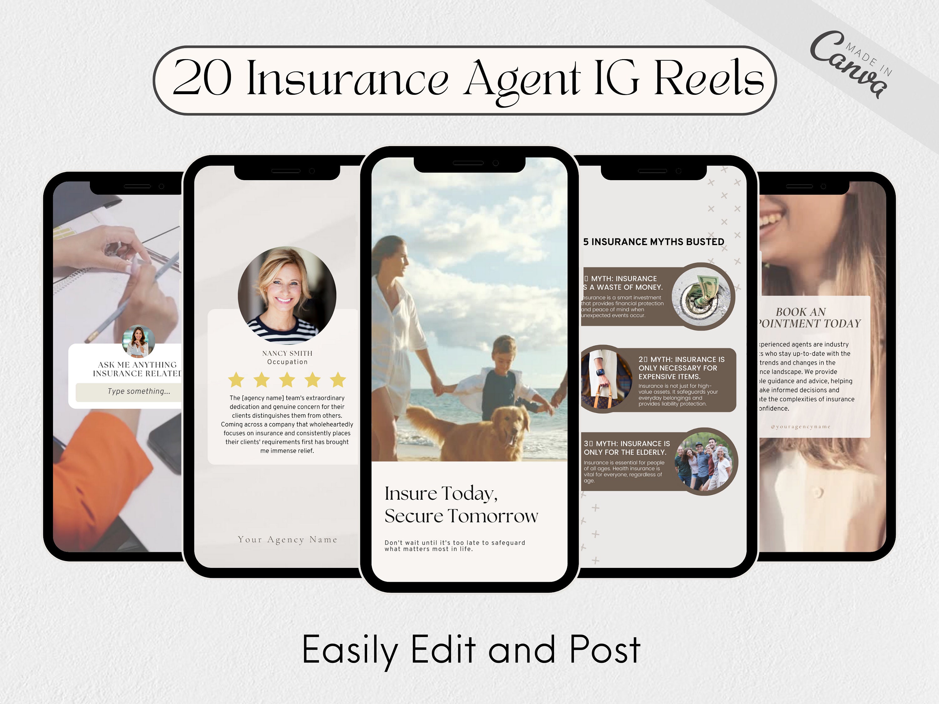 Insurance Agent Instagram Reels, Insurance Marketing Templates ...