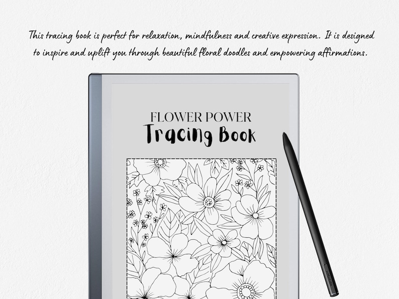 Flowers Affirmations Tracing Book, Remarkable 2 Templates, Doodle Pad ...