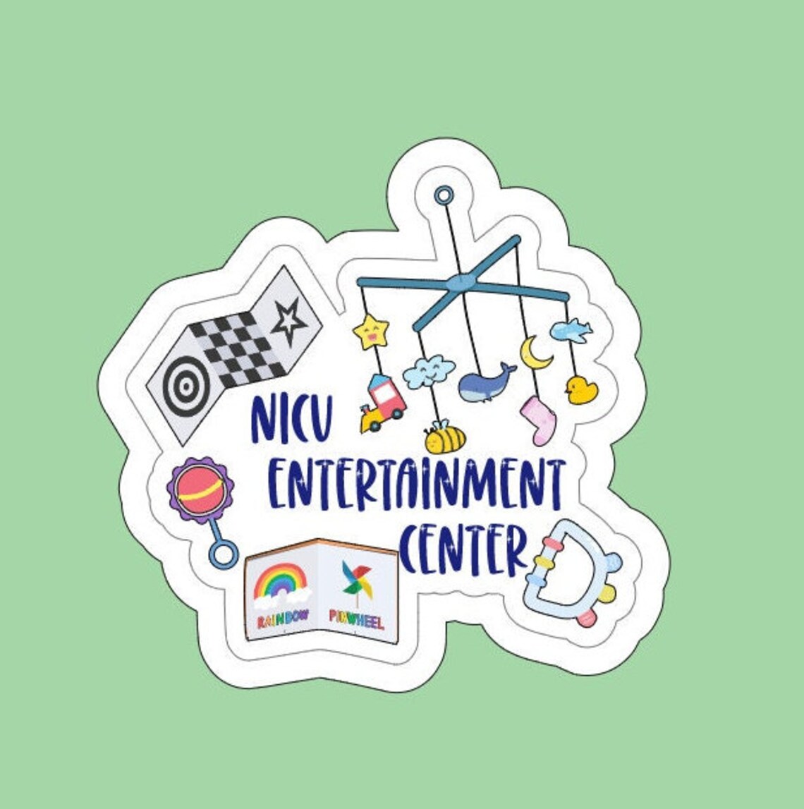 NICU Entertainment Center | NICU Stickers - Etsy
