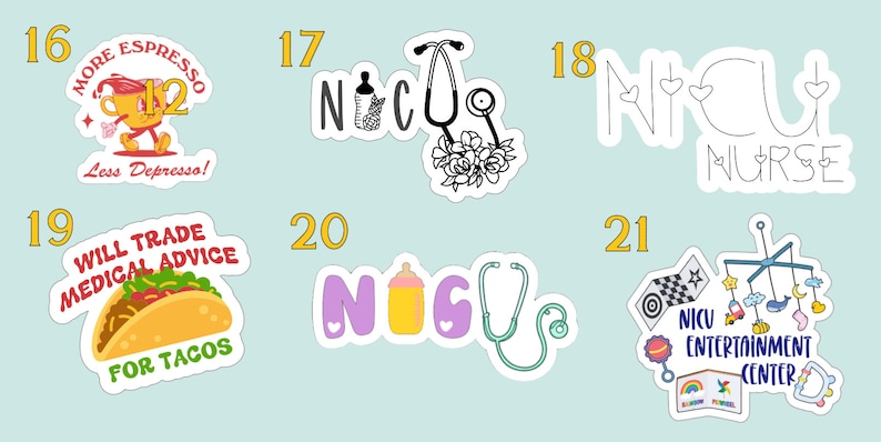 FIVE Sticker Bundle - Etsy