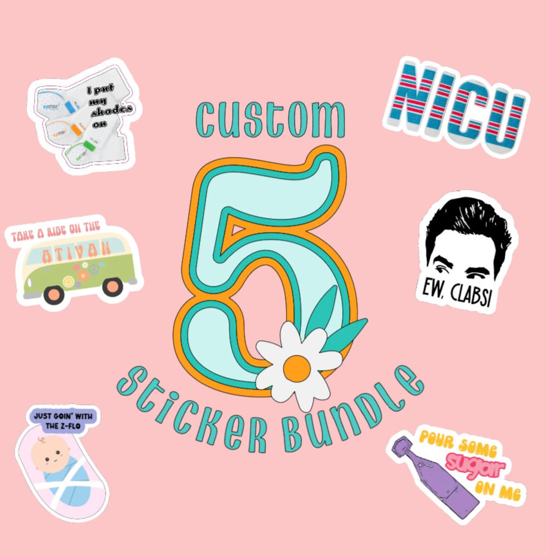 FIVE Sticker Bundle - Etsy