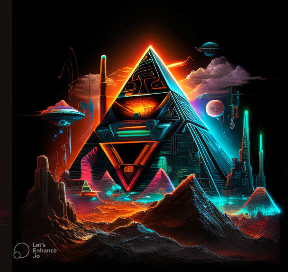 Cosmic Paintings Mixed With Digital Illustration and Cosmic Colors - Etsy