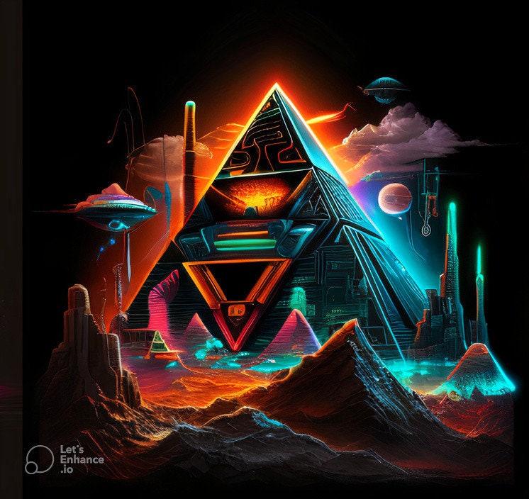 Cosmic Paintings Mixed With Digital Illustration and Cosmic Colors - Etsy